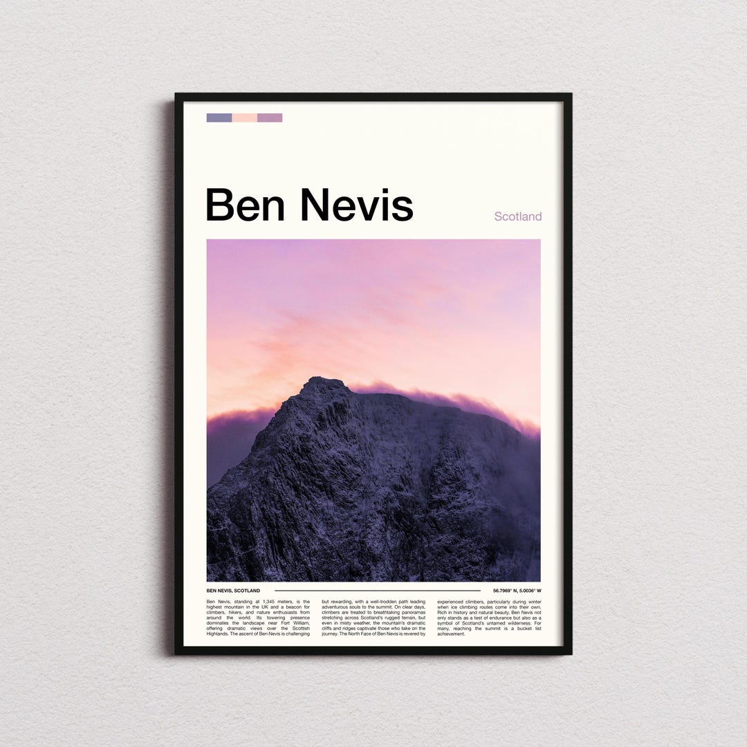 Ben Nevis Print, Ben Nevis Poster, Ben Nevis Wall Art, Ben Nevis Art ...