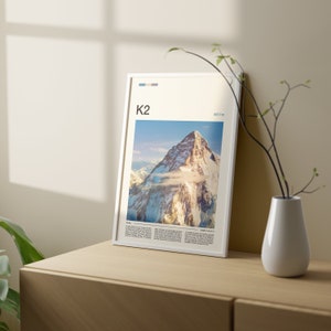 K2 Print, K2 Poster, K2 Wall Art, K2 Art Print, K2 Photo, Mountain ...