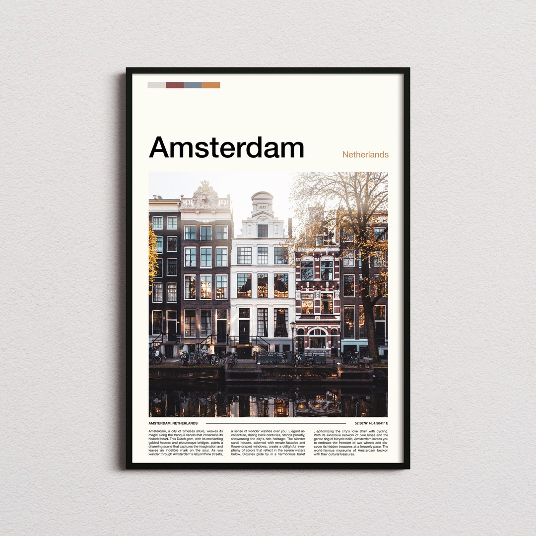 Amsterdam Print, Amsterdam Poster, Amsterdam Wall Art, Netherlands Art ...
