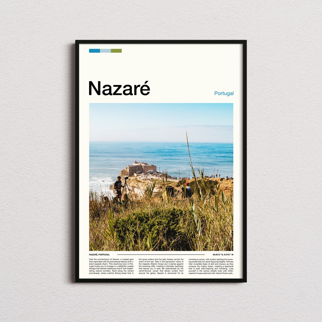 Nazaré Print, Nazaré Poster, Nazaré Wall Art, Portugal Art Print ...
