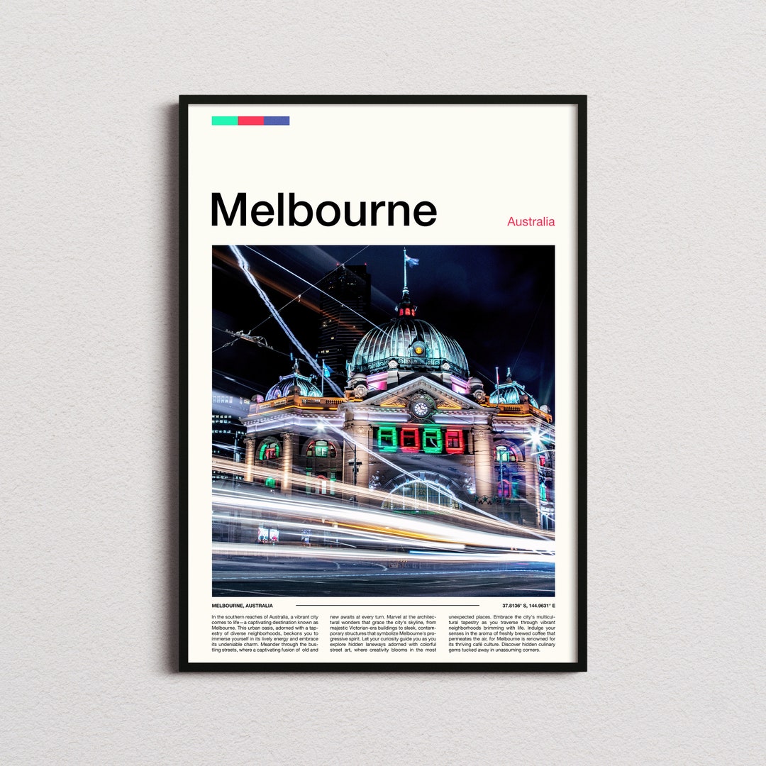 Melbourne Print, Melbourne Poster, Melbourne Wall Art, Australia Art ...