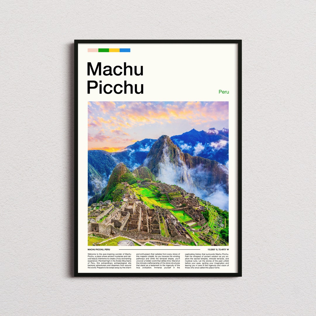 Machu Picchu Print, Machu Picchu Poster, Machu Picchu Wall Art, Peru ...