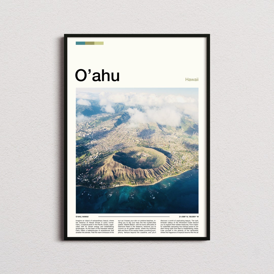 O'ahu Print, Oahu Poster, Oahu Wall Art, Hawaii Art Print, Oahu Photo ...