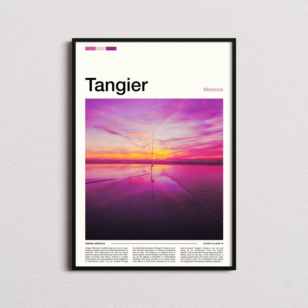 Tangier Print, Tangier Poster, Tangier Wall Art, Morocco Art Print ...
