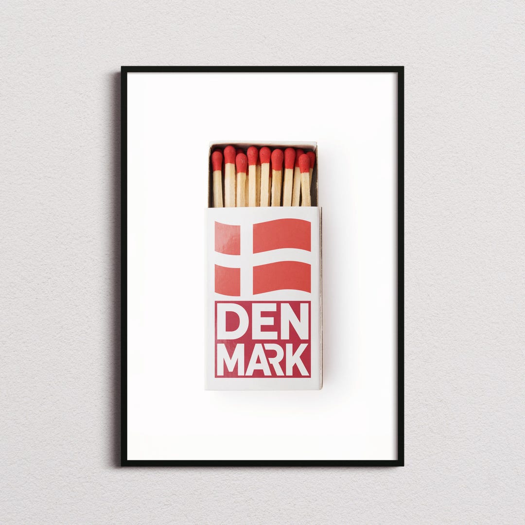 Denmark Matchbox Print, Denmark Print, Denmark Poster, Denmark Wall Art ...