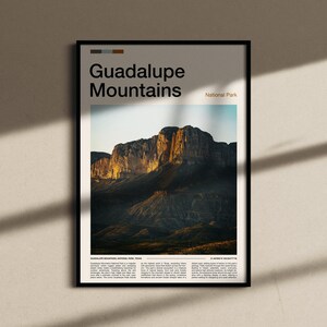 Guadalupe Mountains National Park Print, Guadalupe Mountains Poster ...