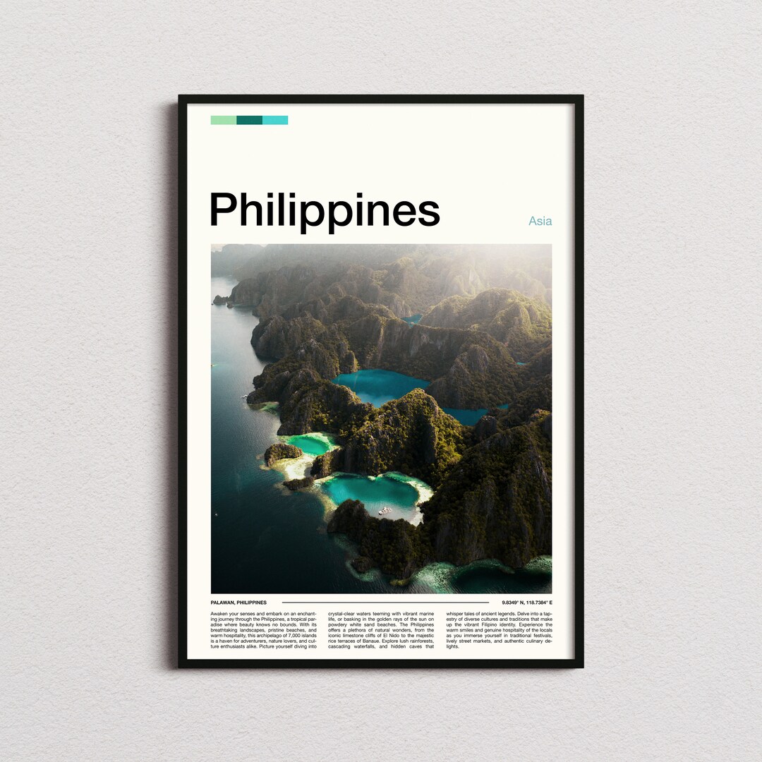 Philippines Print, Philippines Poster, Philippines Wall Art ...