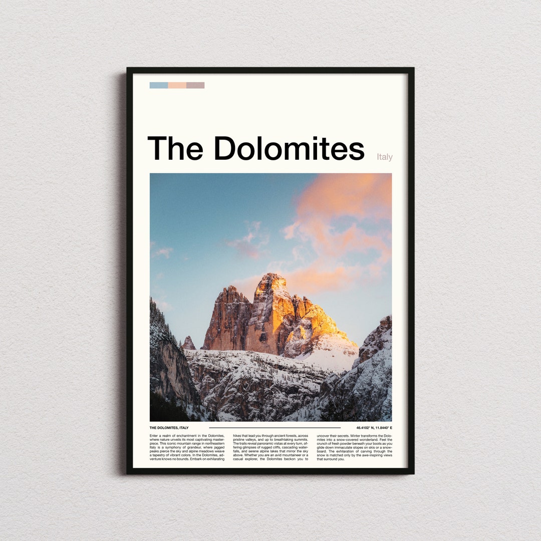 The Dolomites Print, Dolomites Poster, Dolomites Wall Art, Italy Art ...
