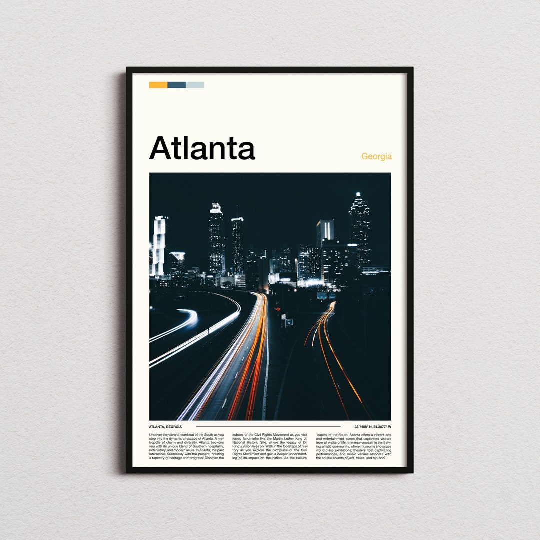 Atlanta Print, Atlanta Poster, Atlanta Wall Art, Georgia Art Print ...