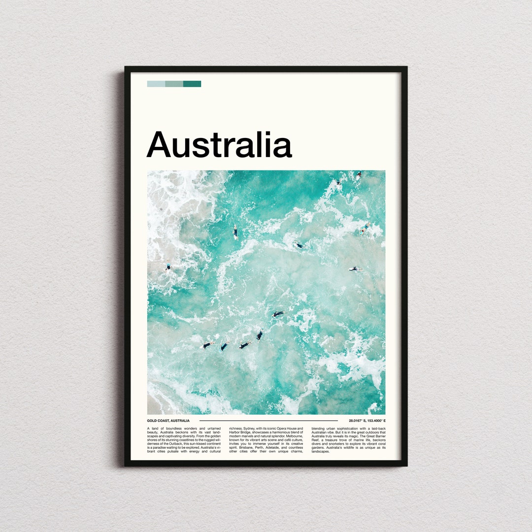 Australia Print, Australia Poster, Australia Wall Art, Australia Art ...
