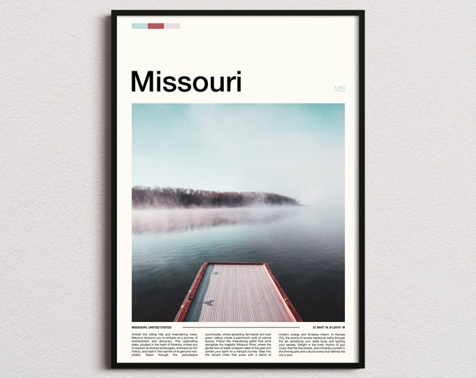 Missouri Travel Poster, Ozark Mountains Poster, Missouri Vintage Poster ...