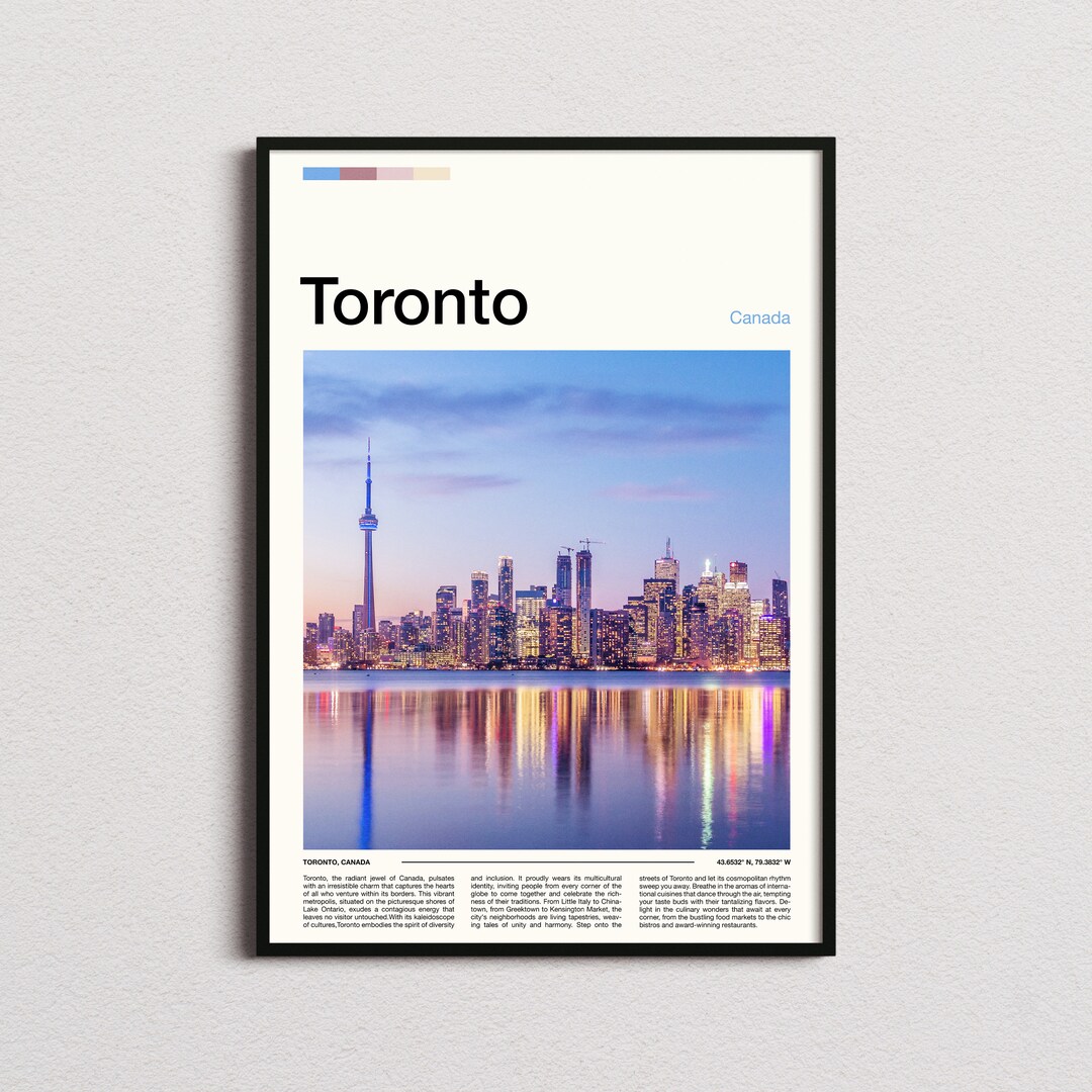 Toronto Print, Toronto Poster, Toronto Wall Art, Canada Art Print ...