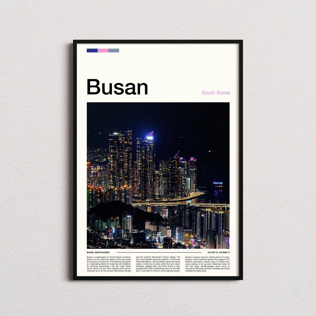 Busan Print, Busan Poster, Busan Wall Art, South Korea Art Print, Busan ...