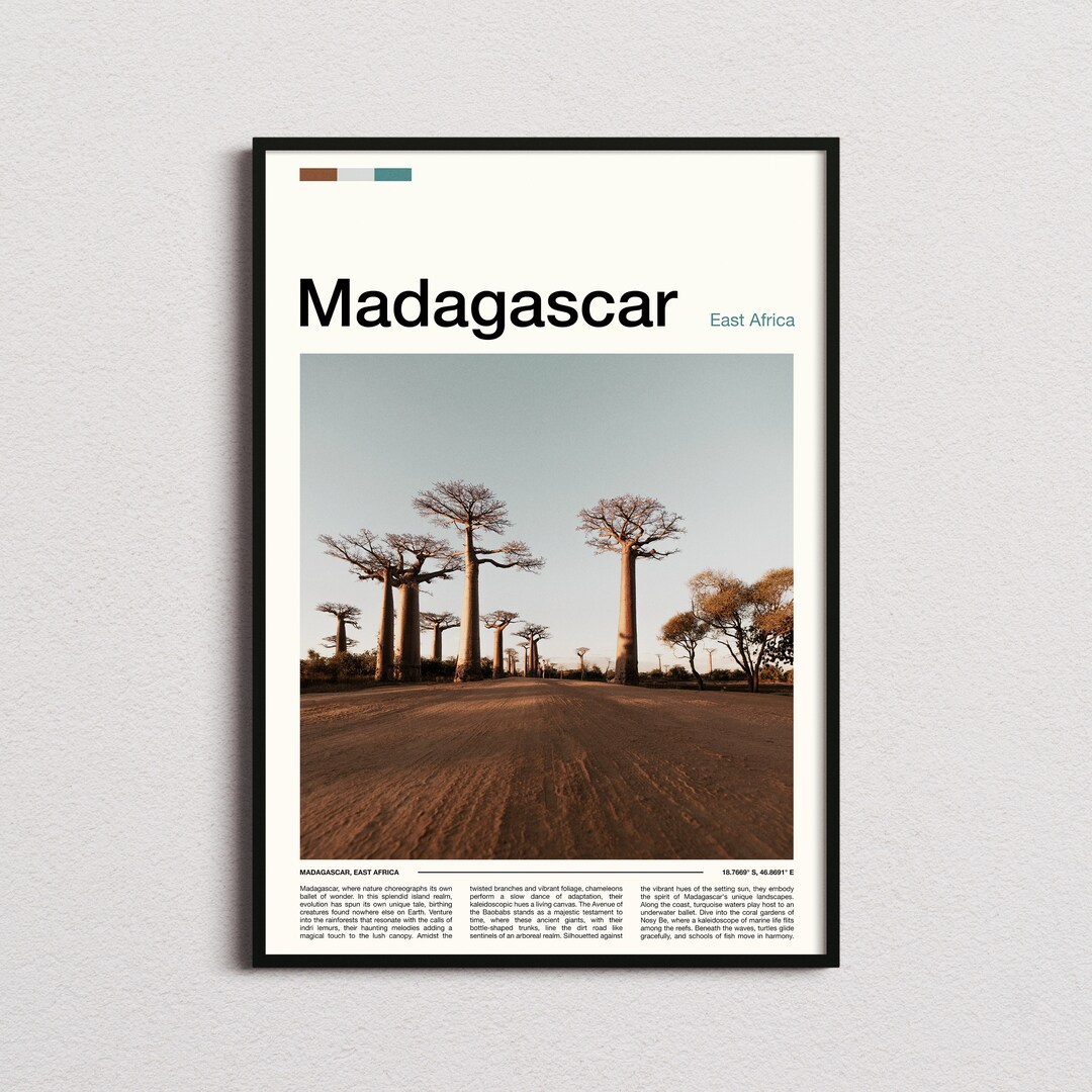 Madagascar Print, Madagascar Poster, Madagascar Wall Art, Madagascar ...