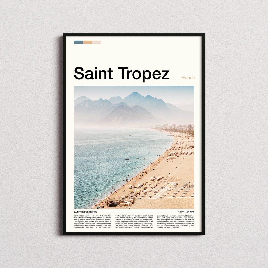St Tropez Print, Saint Tropez Poster, Saint Tropez Wall Art, Saint Tropez Art Print, Saint ...