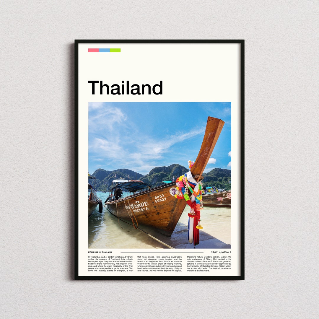 Thailand Print, Thailand Poster, Thailand Wall Art, Thailand Art Print ...