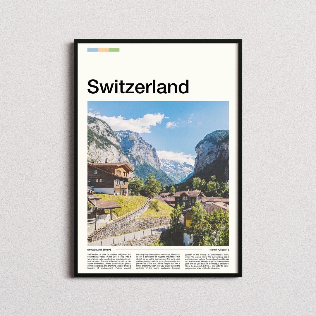 Switzerland Print, Switzerland Poster, Switzerland Wall Art ...