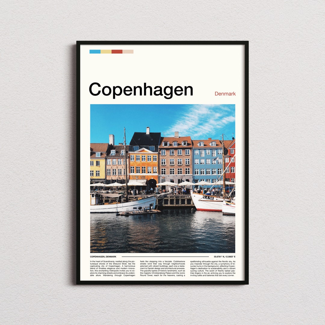 Copenhagen Print, Copenhagen Poster, Copenhagen Wall Art, Denmark Art ...