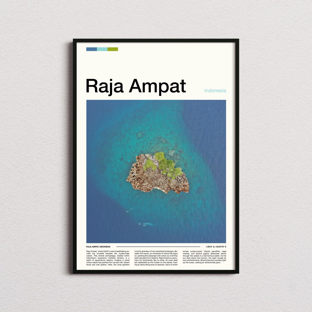 Raja Ampat Print, Raja Ampat Poster, Raja Ampat Wall Art, Indonesia Art ...