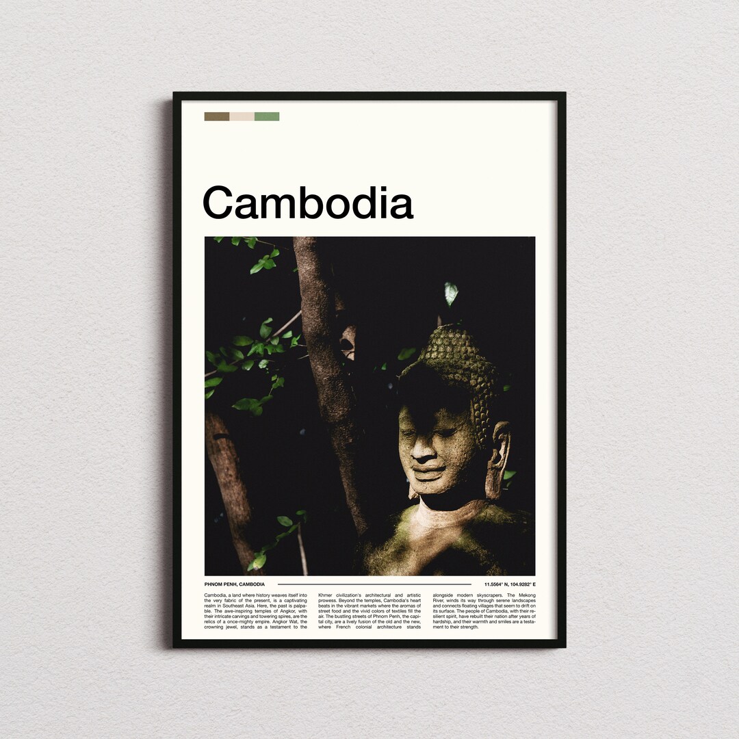 Cambodia Print Cambodia Poster Cambodia Wall Art Cambodia - Etsy