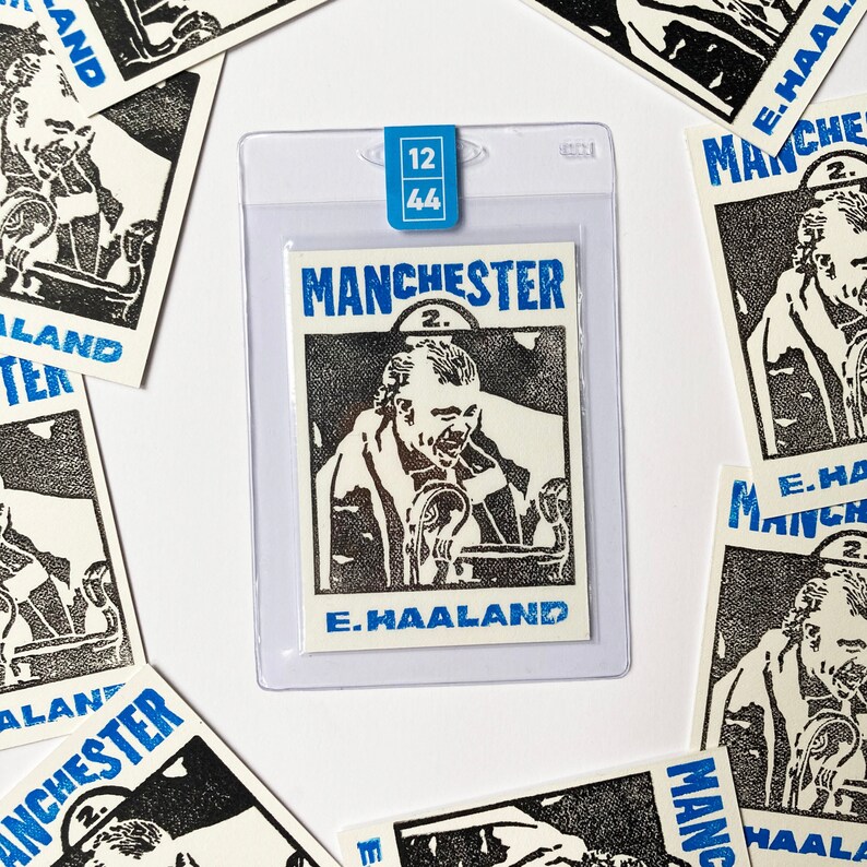 Erling Haaland Card - Custom Lino Print Sports Card - Monthly Set #2 ...