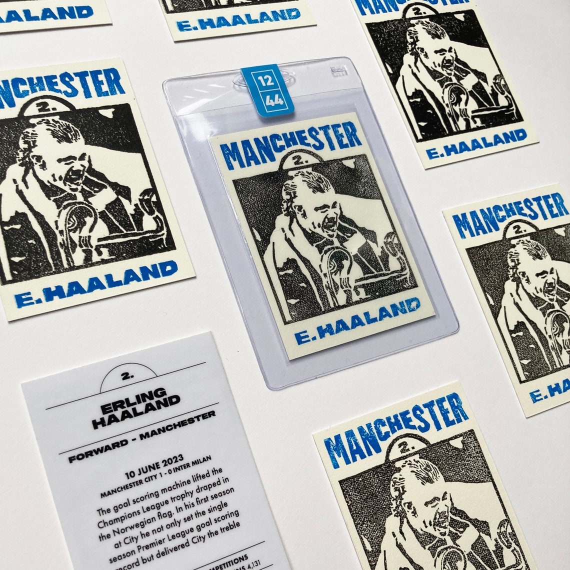 Erling Haaland Card - Custom Lino Print Sports Card - Monthly Set #2 ...