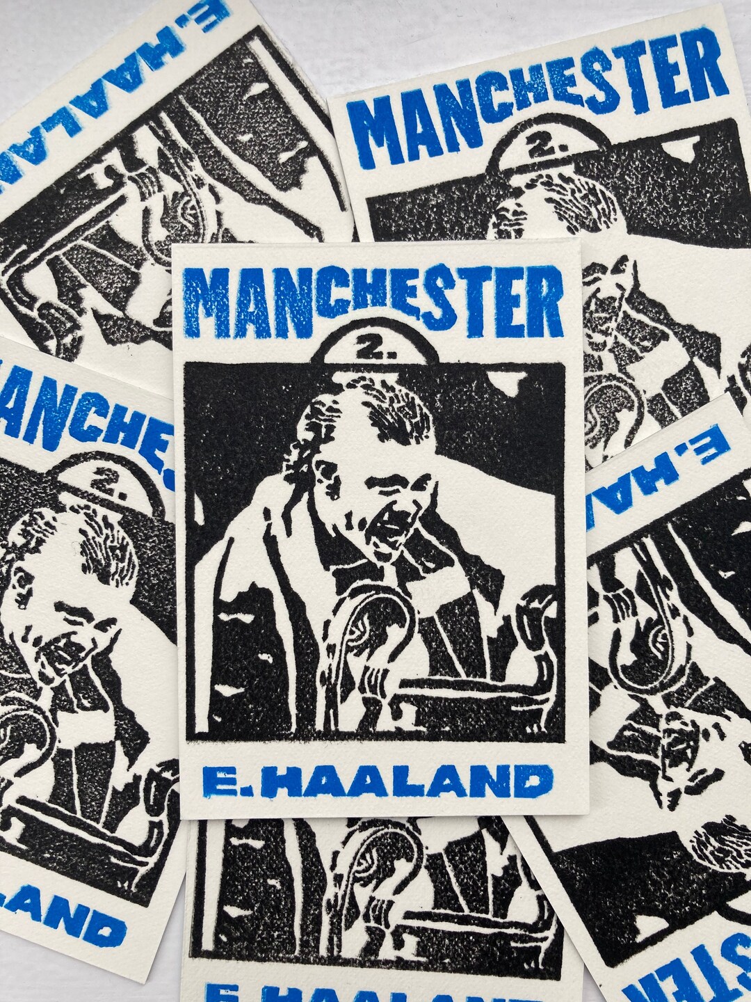 Erling Haaland Card Custom Lino Print Sports Card Monthly - Etsy