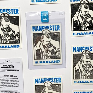 Erling Haaland Card - Custom Lino Print Sports Card - Monthly Set #2 ...