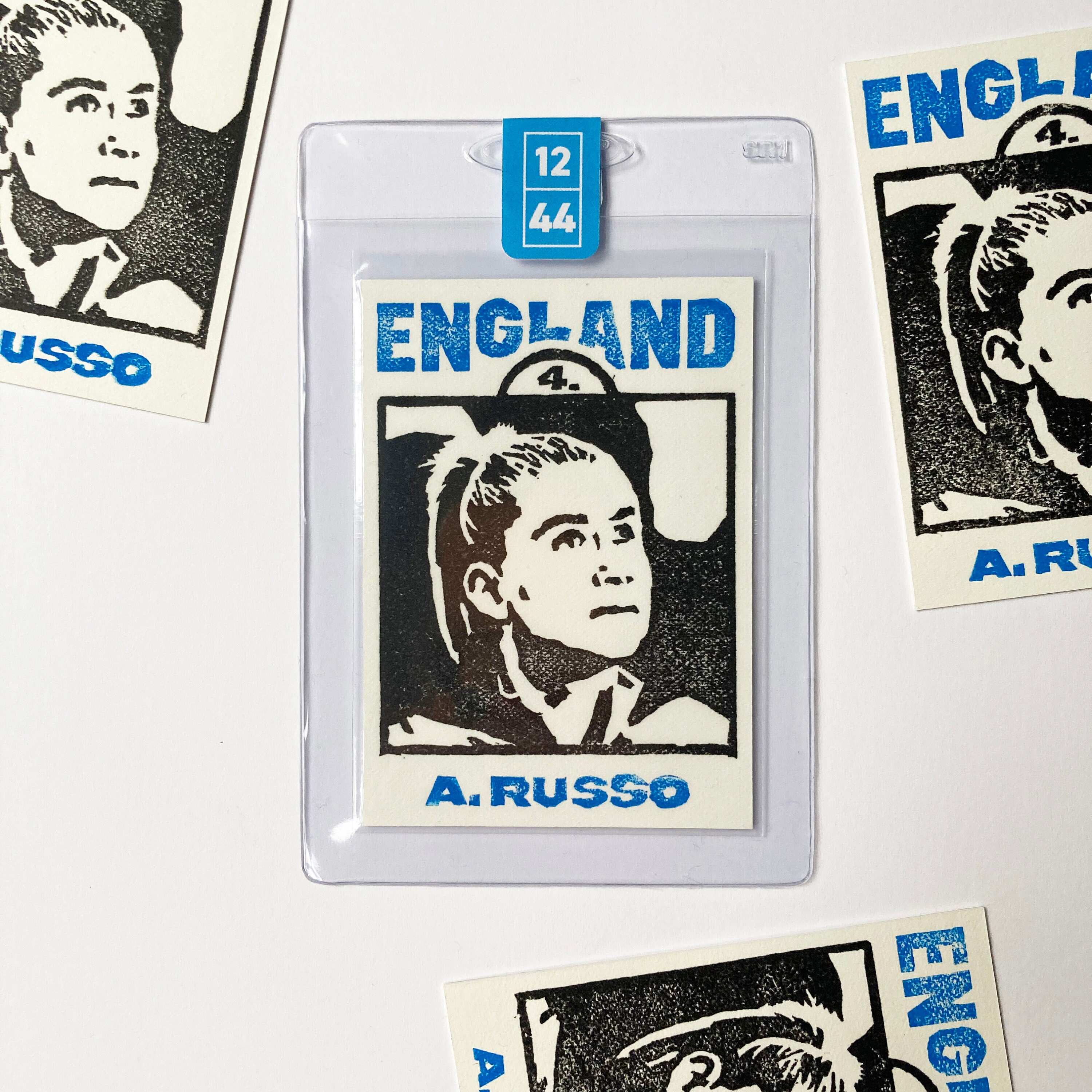 Alessia Russo - Custom Lino Cut Sports Card - Monthly Set #4 - England ...