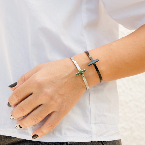 Cross Bangle - Etsy