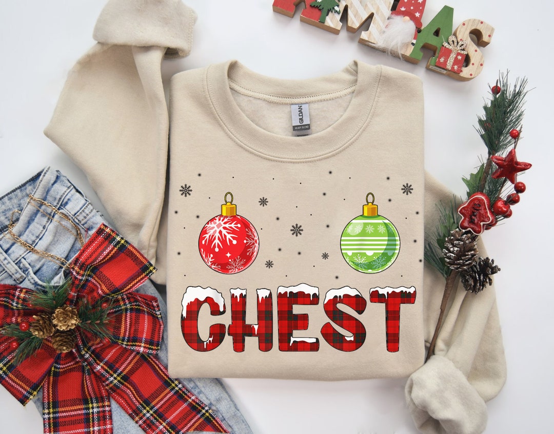 Chest Nuts Couples Matching Shirts, Funny Christmas Tees, Holiday ...