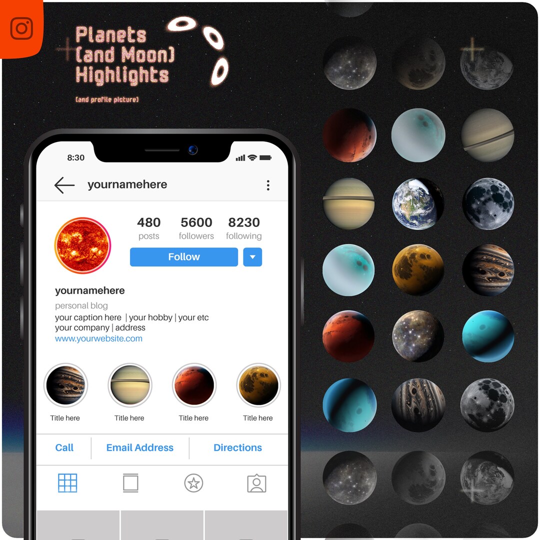 10 Planets Instagram Story Highlight Covers | Universe Highlight | Icon ...