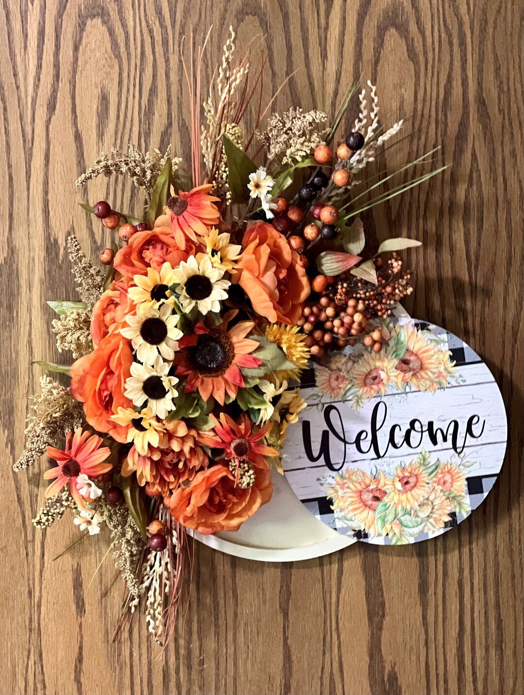 Autumn Swag Welcome Wall or Door Decor - Etsy
