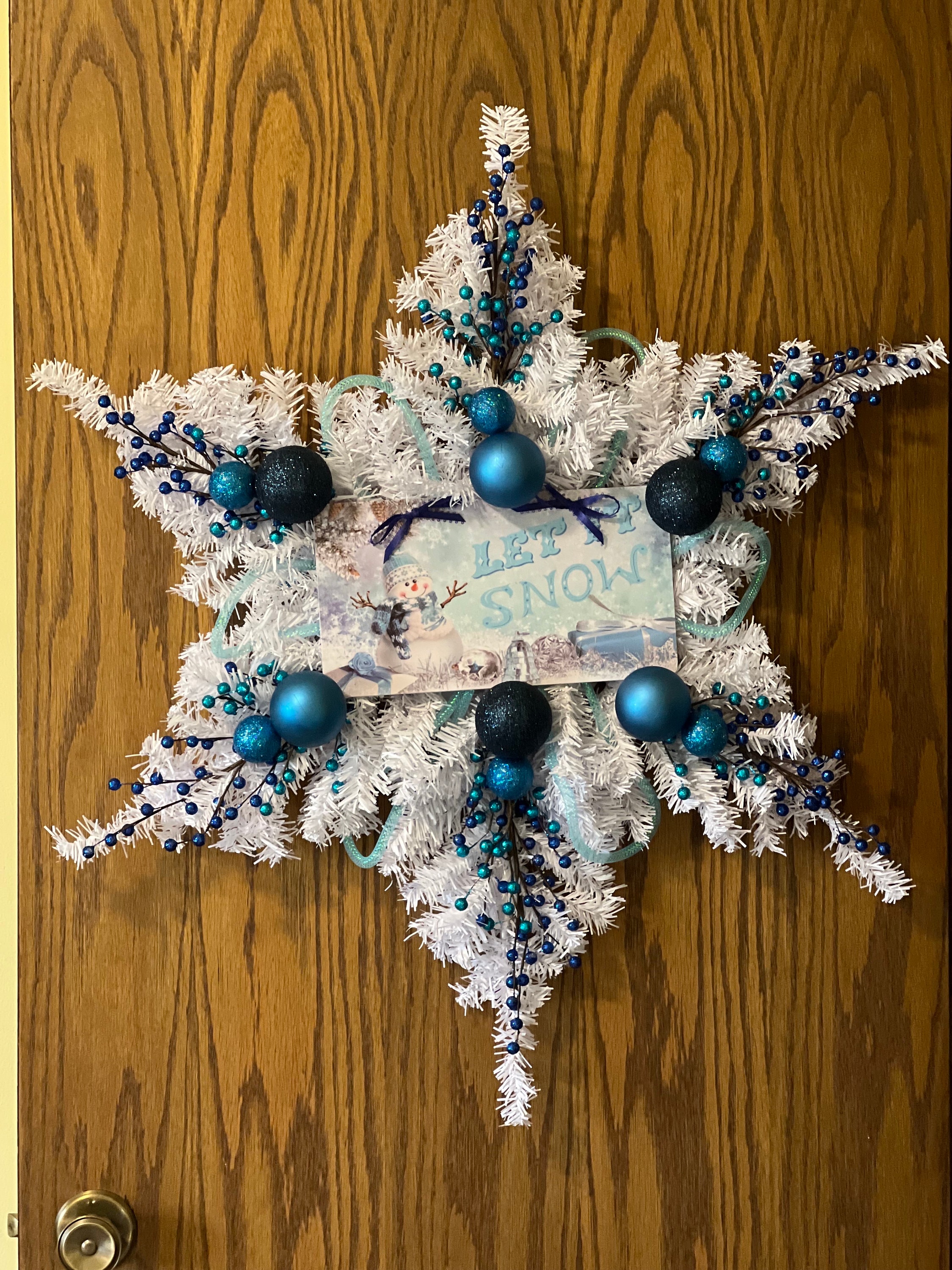 Let It Snow Winter Season Door and Wall Decor Snowflake - Etsy