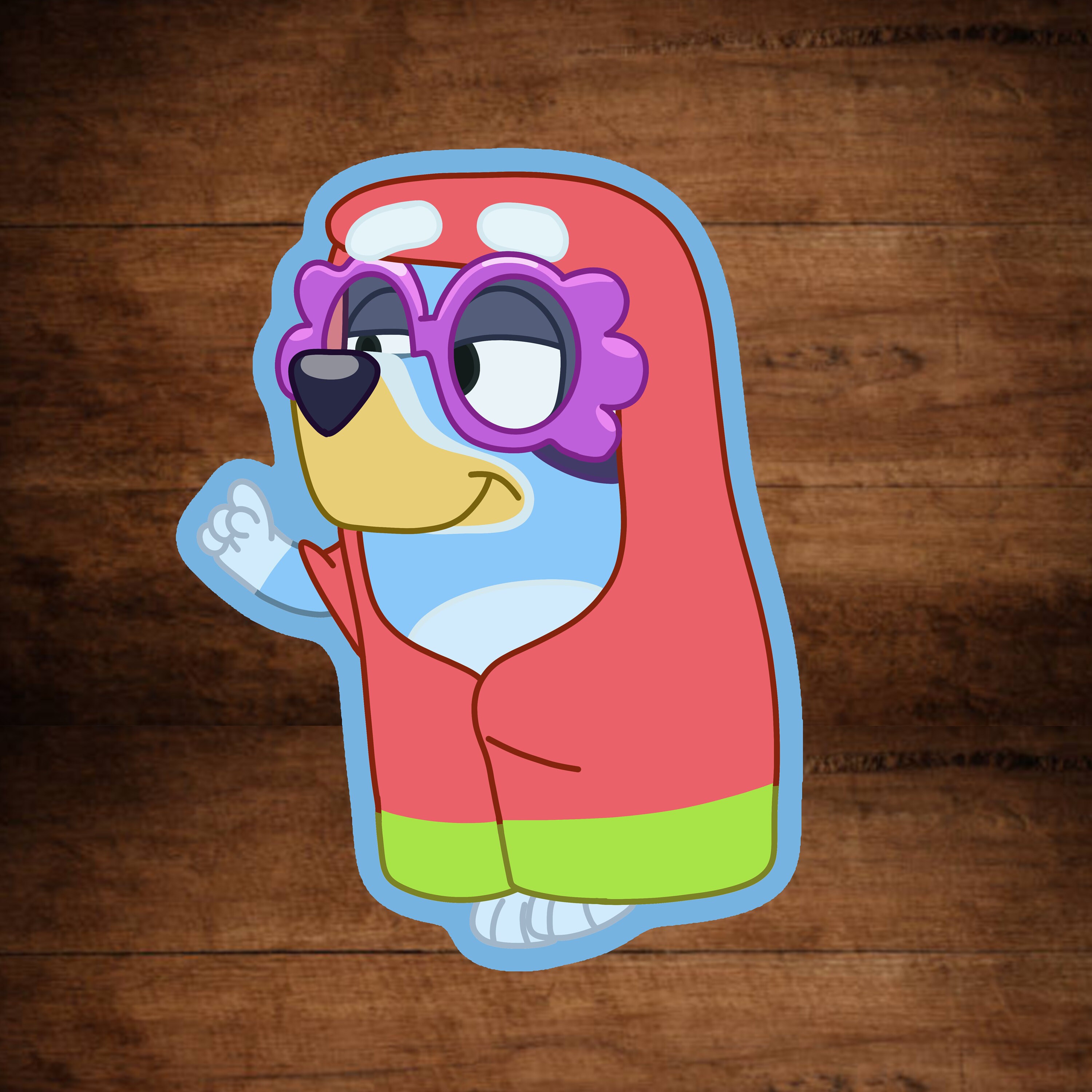 Bluey Heeler Vinyl Sticker Childrens Series Bluey Grannies Bingo as ...