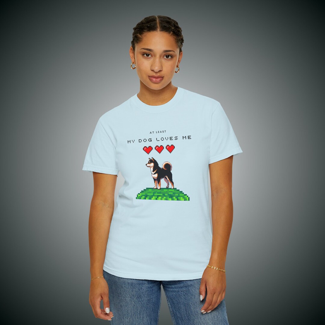 Black & Tan Shiba Inu Shirt: Pixel Art Dog Lover Tee - Etsy