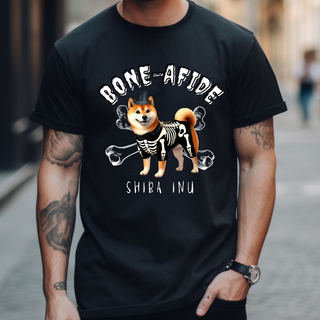Spooky Shiba Inu Halloween T-shirt: Bone-afide Doge Tee - Etsy