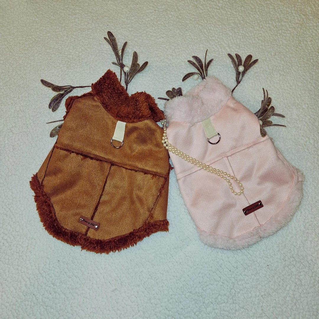 Luxury Dog Jacket | Small Dog Clothes | Fleece Dog Jacket | Warm Winter ...