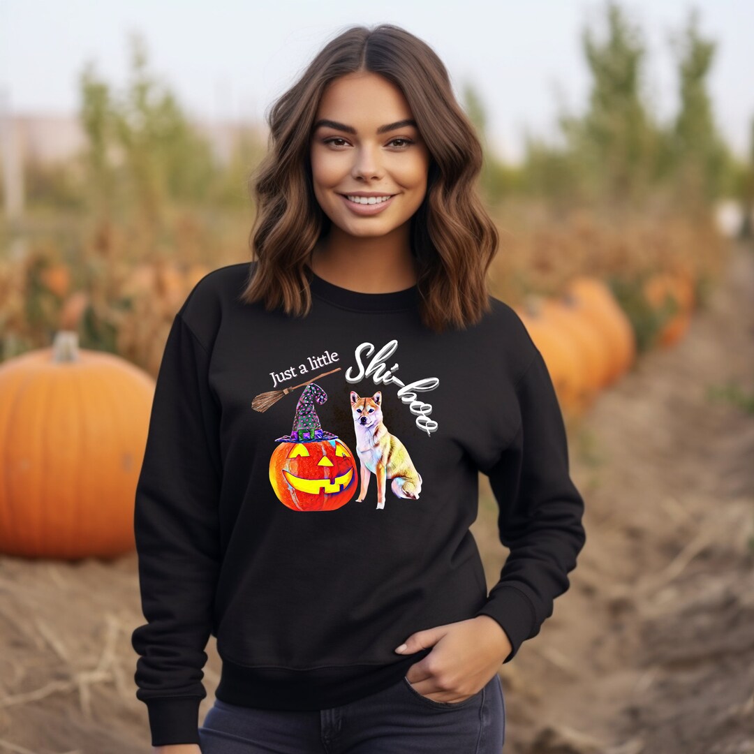 Shi-boo Halloween Sweatshirt: Shiba Inu Pumpkin Design - Etsy