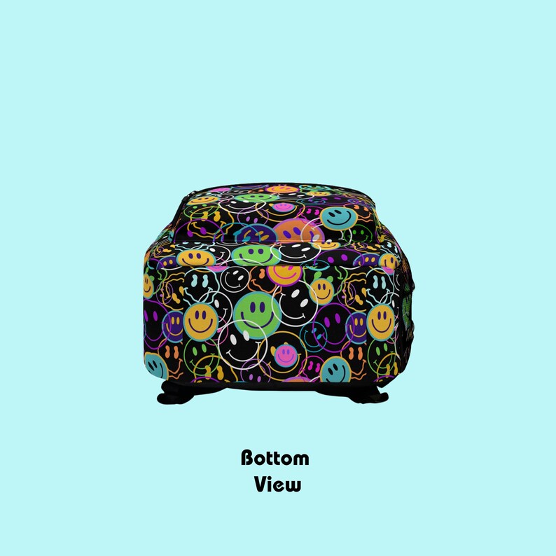 Personalized Smiley Face Backpack: Preppy Retro Bookbag - Etsy