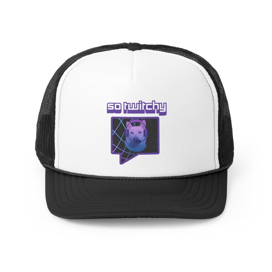 So Twitchy Streamer Mesh Snapback Hat Live Streaming Hat Gamer Dog Hat ...