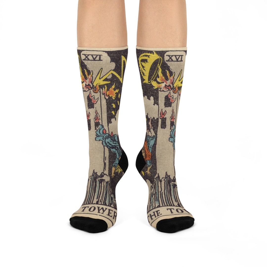 Sock Tarot Tower Cushioned Crew Socks - Etsy
