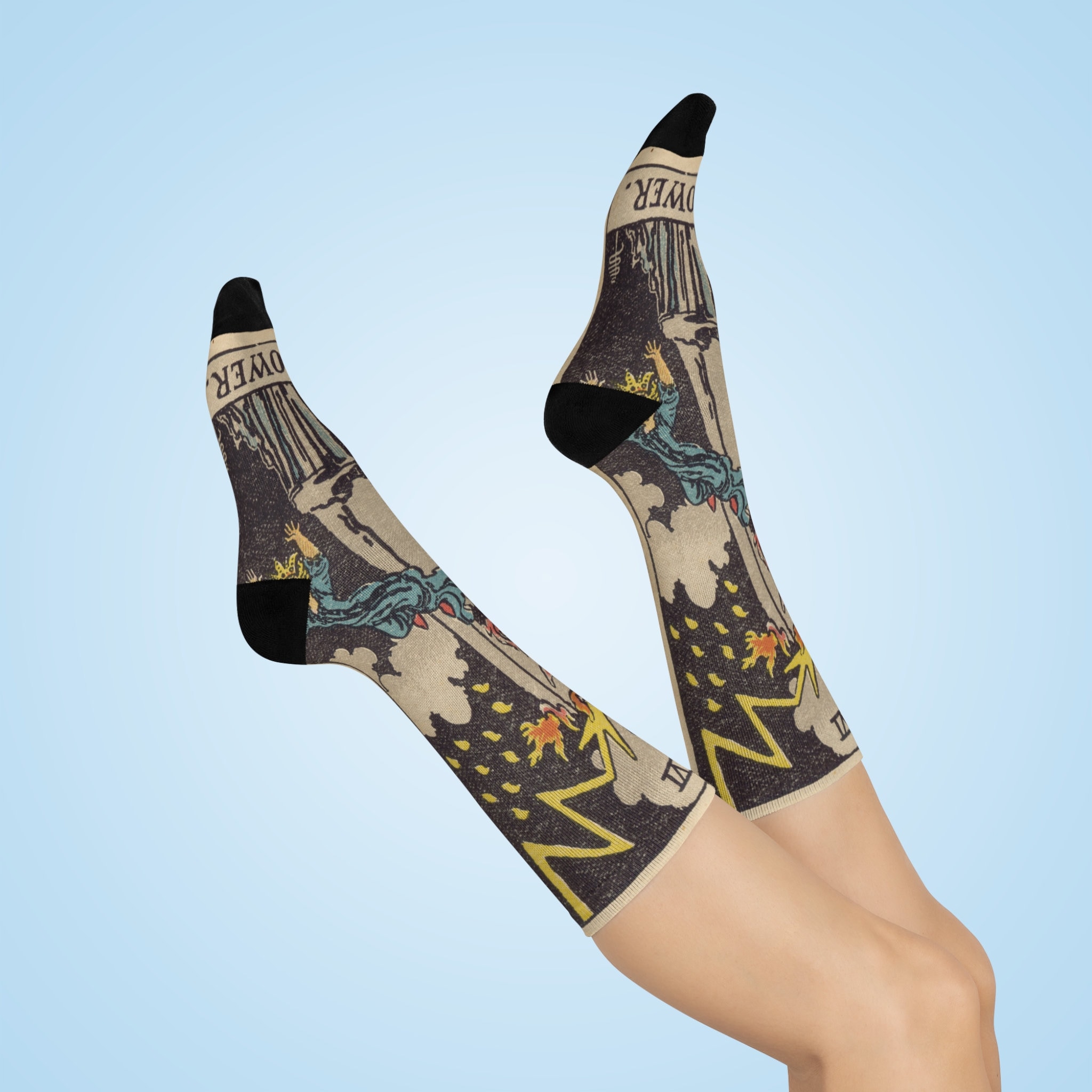 Sock Tarot Tower Cushioned Crew Socks - Etsy
