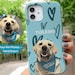 Personalized Pet Photo Phone Case Custom Hand Drawn Dog Phone Case With ...