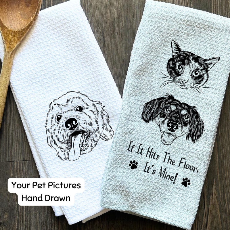 Pet Face Kitchen Towel - Etsy