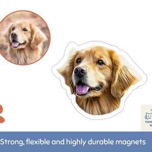 Custom Pet Magnet Using Pet Photo Custom Dog Face Magnet Personalized ...