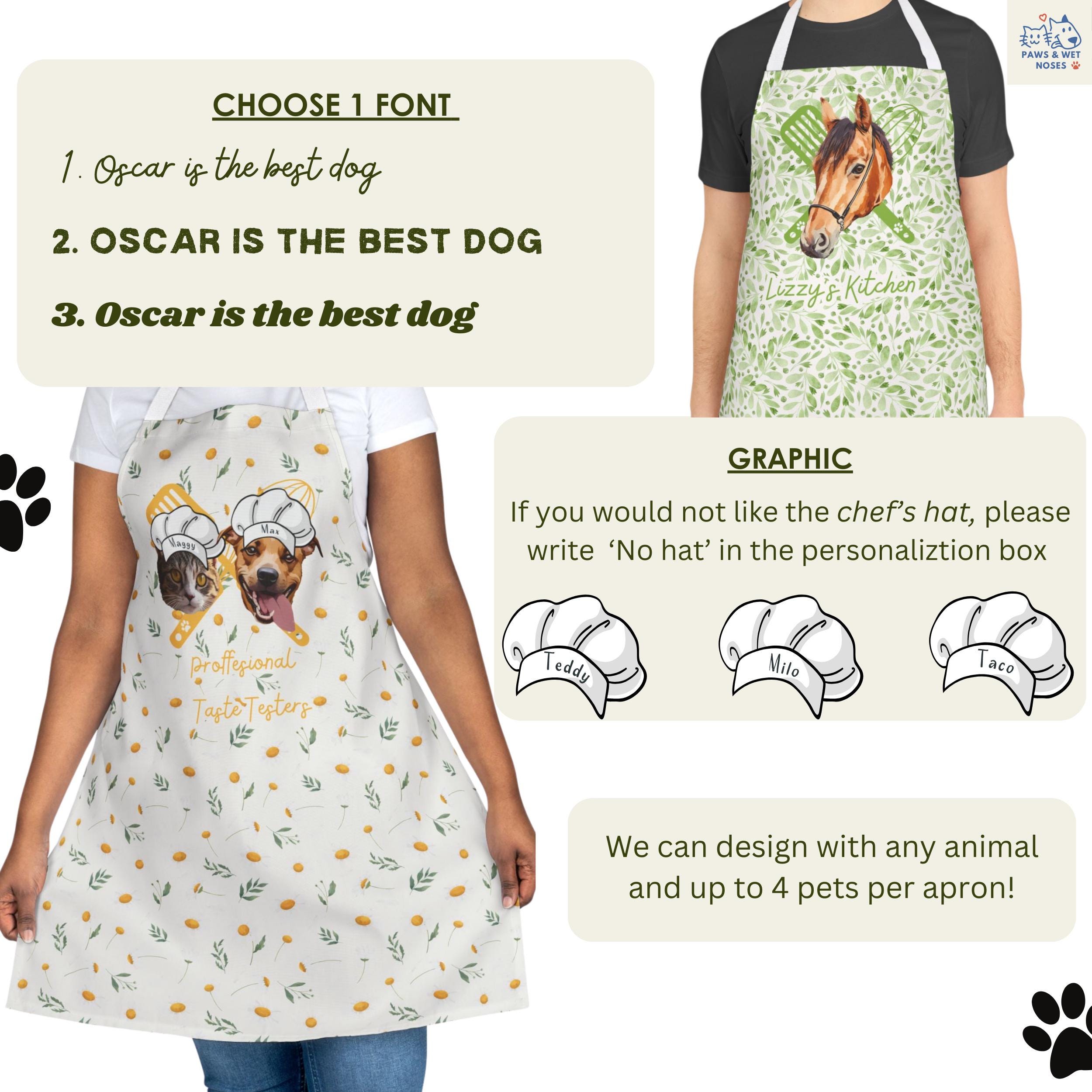 Custom Pet Apron Using Pet Photo Personalized Dog Kitchen Apron for Dog ...