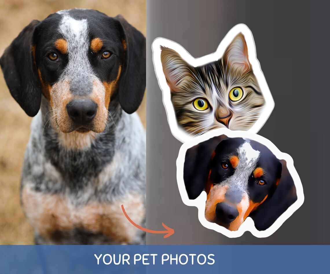 Custom Pet Magnet Using Pet Photo Custom Dog Face Magnet Personalized ...