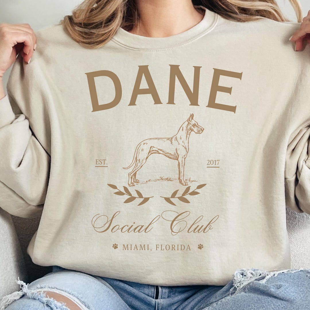 Custom Great Dane Sweater Personalized Great Dane Breed Dog Sweatshirt ...