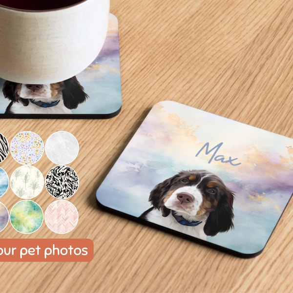 Personalized Cork Coasters Dog - Etsy